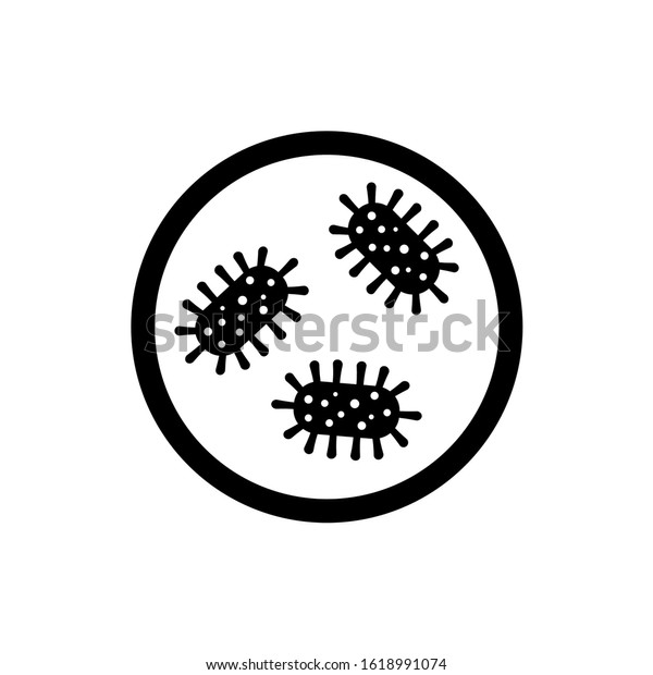 Bacteria Icon Logo Isolated On White Stock Vector (Royalty Free ...