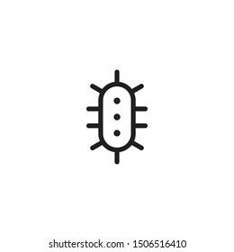 Bacteria Icon Microbe Symbol Virus Sign Stock Vector (Royalty Free ...