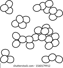 Bacterial Colony Vector Outline Icon Stock Vector (Royalty Free ...