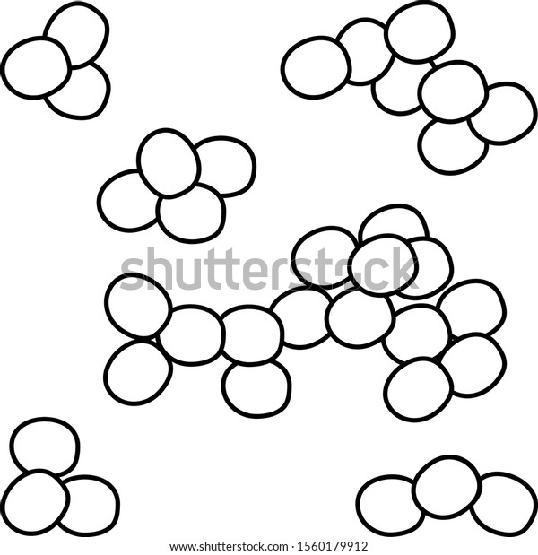 Bacterial Colony Vector Outline Icon Stock Vector (Royalty Free ...