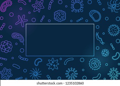 Pathogen Blue Horizontal Frame Place Your Stock Vector (Royalty Free ...