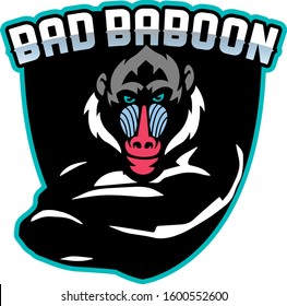 Bad Baboon Vector Illustration Drawing Stock Vector (Royalty Free ...