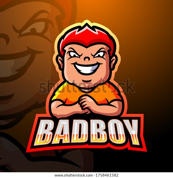 Bad Boy Mascot Esport Logo Design Stock Vector (Royalty Free ...