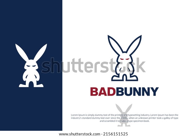 Stock vektor „Bad Bunny Logo Design Logo Template“ (bez autorských ...