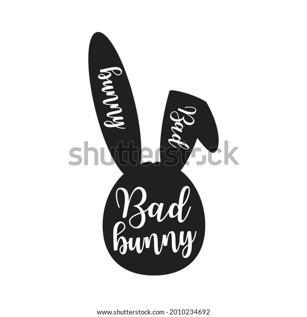 Bad Bunny Logo Isolated On White Stock-vektor (royaltyfri) 2010234692 ...