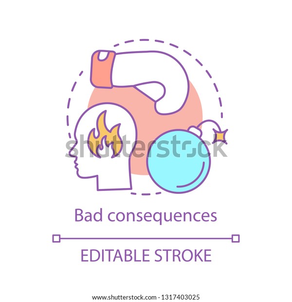Bad Consequences Concept Icon Anger Idea Stock Vector (Royalty Free ...