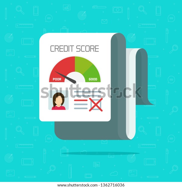 Bad Credit Score Report Vector Illustration Stock Vector (Royalty Free ...