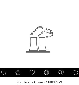 Bad Factory Black Outline Vector Icon Stock Vector (Royalty Free ...