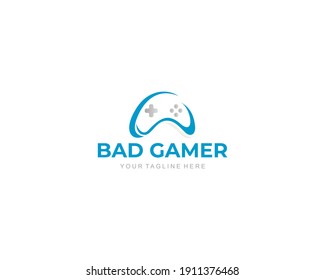 Bad Gamer Vector Logo Design Stock Vector (Royalty Free) 1911376468 ...
