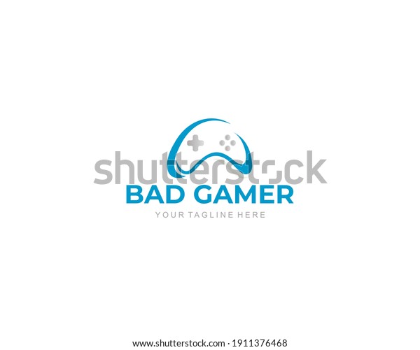 Bad Gamer Vector Logo Design Stock Vector (Royalty Free) 1911376468 ...