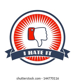Bad Hand Gesture Retro Label Stock Vector (Royalty Free) 144770116 ...