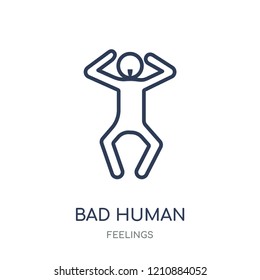 Bad Human Icon Bad Human Linear Stock Vector (Royalty Free) 1210884052 ...