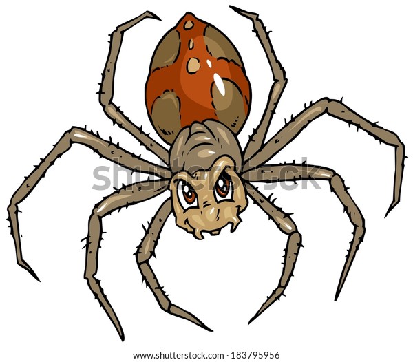 Bad Spider Cartoon Insect Illustration Stock Vector (Royalty Free ...