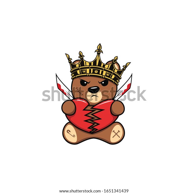 Stock vektor „Bad Teddy Bear Cartoon Vector Illustration“ (bez ...