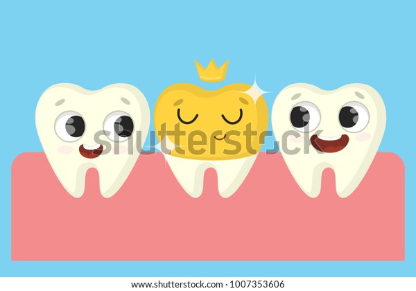 Bad Tooth Repairing Cartoon Funny Teeth Stock Vector (Royalty Free ...