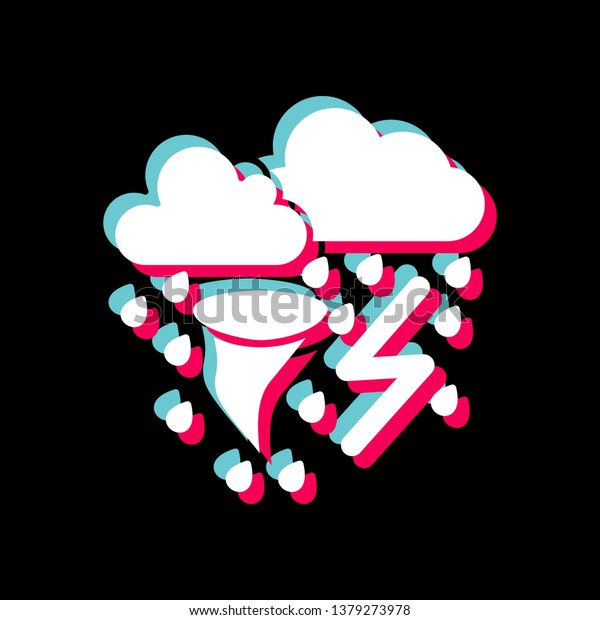 Bad Weather Icon Design Stock Vector (Royalty Free) 1379273978 ...