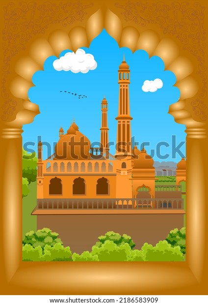 Bada Imambara Imambara Complex Lucknow Stock Vector (Royalty Free ...