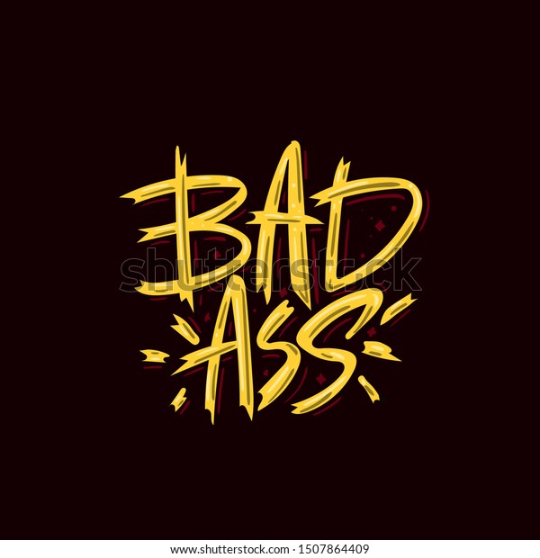 Badass Stylized Typography Posters Prints Design Stock Vector (Royalty ...