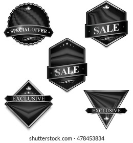 Badge Elements Blank Template Inscription Label Stock Vector (Royalty ...