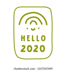 Badge Hello 2020 Vector Illustration On Stock Vector (Royalty Free ...