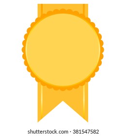 Badge Orange Tones On White Background Stock Vector (Royalty Free ...