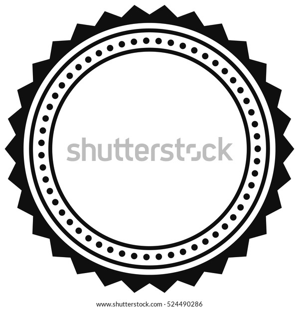 Badge Seal Element Contour Circular Certificate Stock Vector (Royalty ...