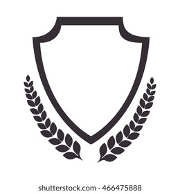Badge Vintage Shield Isolated Flat Icon Stock Vector (Royalty Free ...
