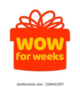 Badge Wow Weeks Vector Illustration Original Stock Vector (Royalty Free ...
