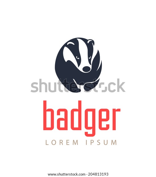 Badger Icon Animal Emblem Vector Stock Vector (Royalty Free) 204813193