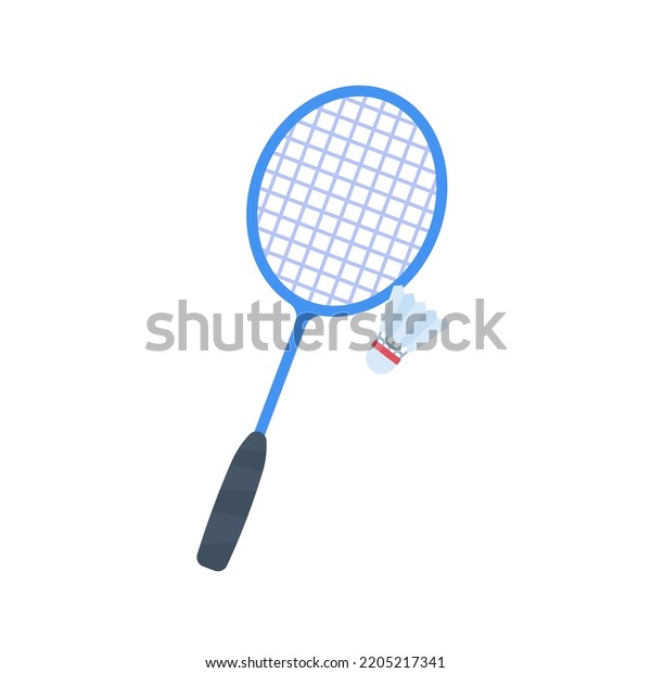 Badminton Bat Hitting Shuttlecocks Indoor Sports Stock Vector (Royalty ...