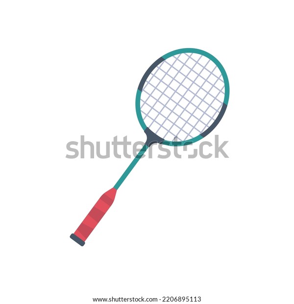 Badminton Bat Hitting Shuttlecocks Indoor Sports Stock Vector (Royalty ...
