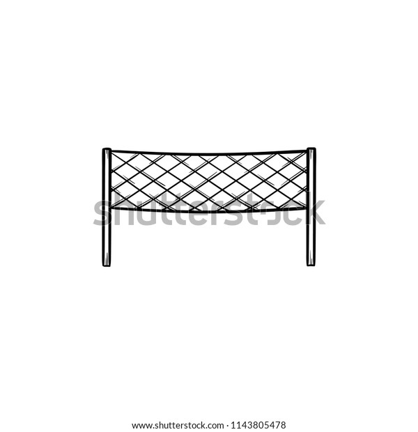 Stock vektor „Badminton Net Hand Drawn Outline Doodle“ (bez autorských ...