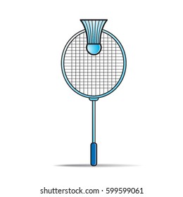 Badminton Racket Shuttlecock Colorvector Drawing Stock Vector (Royalty ...