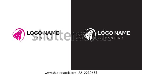 Badminton Shuttlecock Logo Streaking Three Feathers Stock Vector ...