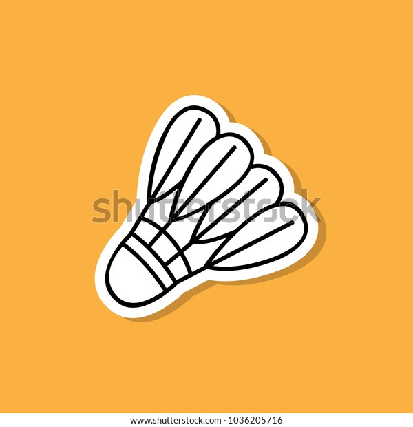 Badminton Shuttlecock Sticker Stock Vector (Royalty Free) 1036205716 ...