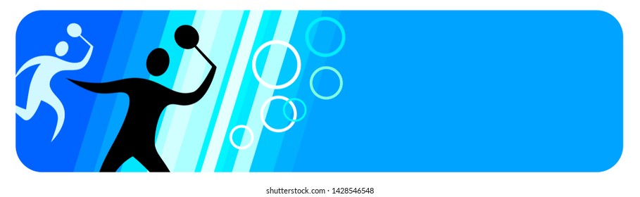 Badminton Sport Banner Background Vector Illustration Stock Vector ...