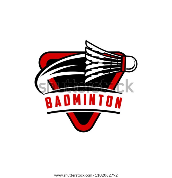 Badminton Team Design Logo Emblem Template Stock Vector (Royalty Free ...