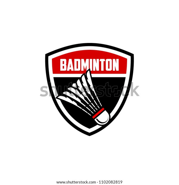 Badminton Team Design Logo Emblem Template Stock Vector (Royalty Free ...