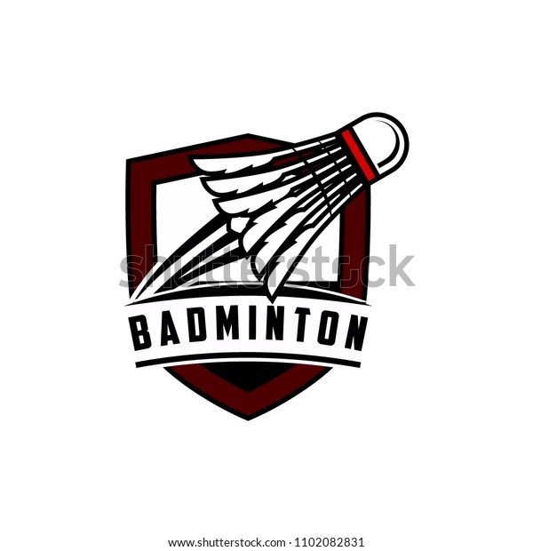 Badminton Team Design Logo Emblem Template Stock Vector (Royalty Free ...
