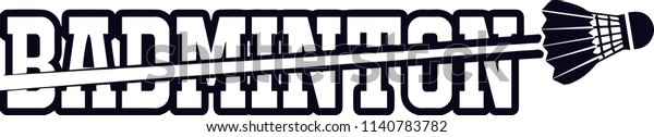 Badminton Text Font Motion Action Design Stock Vector (Royalty Free ...