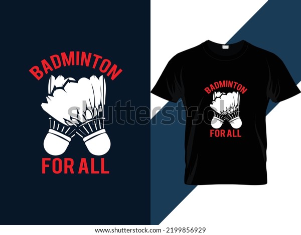 Badminton Typography T Shirt Design Stock Vector (Royalty Free ...