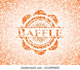 Baffle Orange Mosaic Emblem Vector Illustration Stock Vector (Royalty ...
