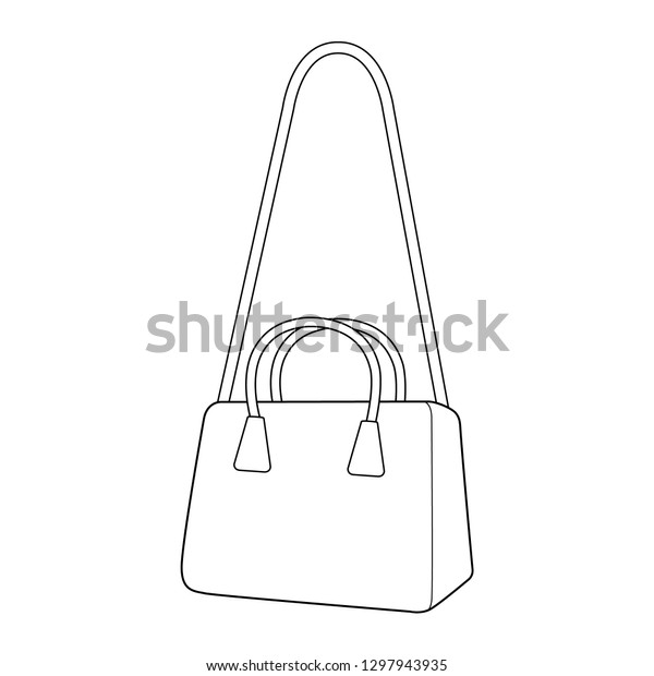 Bag Fashion Flat Technical Drawing Vector Stock Vector (Royalty Free ...