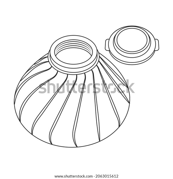 Bag Ice Vector Outline Icon Vector Stock Vector (Royalty Free ...