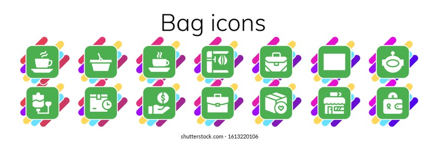 Bag Icon Set 14 Filled Bag Stock Vector (Royalty Free) 1613220106 ...