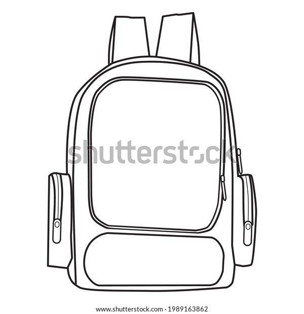 Bag Line Vector Illustration Isolated On Stock Vector (Royalty Free ...