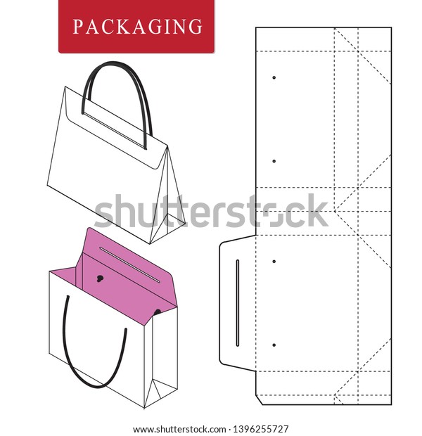 Bag Packaging Template Wearingvector Illustration Packagingisolated ...