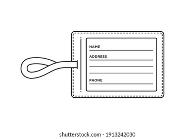 Vektor Stok Baggage Tag Name Tag Vector Illustration (Tanpa Royalti ...