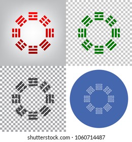 Bagua Sign Vector 4 Styles Red Stock Vector (Royalty Free) 1060714487 ...