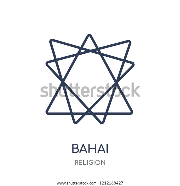 Bahai Icon Bahai Linear Symbol Design Stock Vector (Royalty Free ...